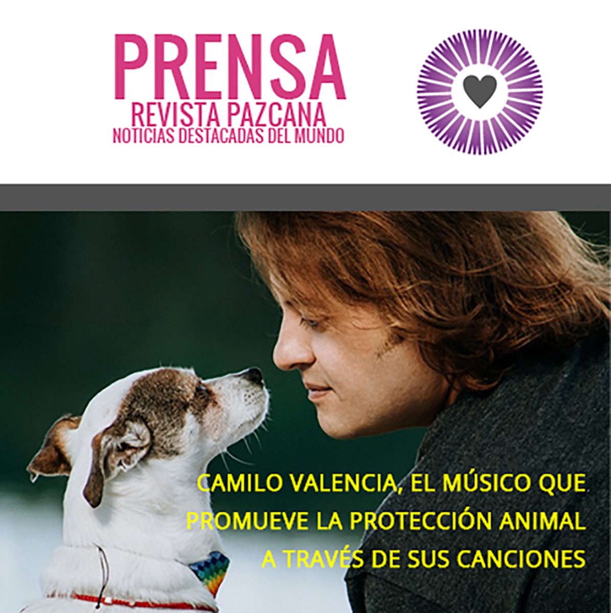 Camilo Valencia, el músico que promueve la protección animal a través ...