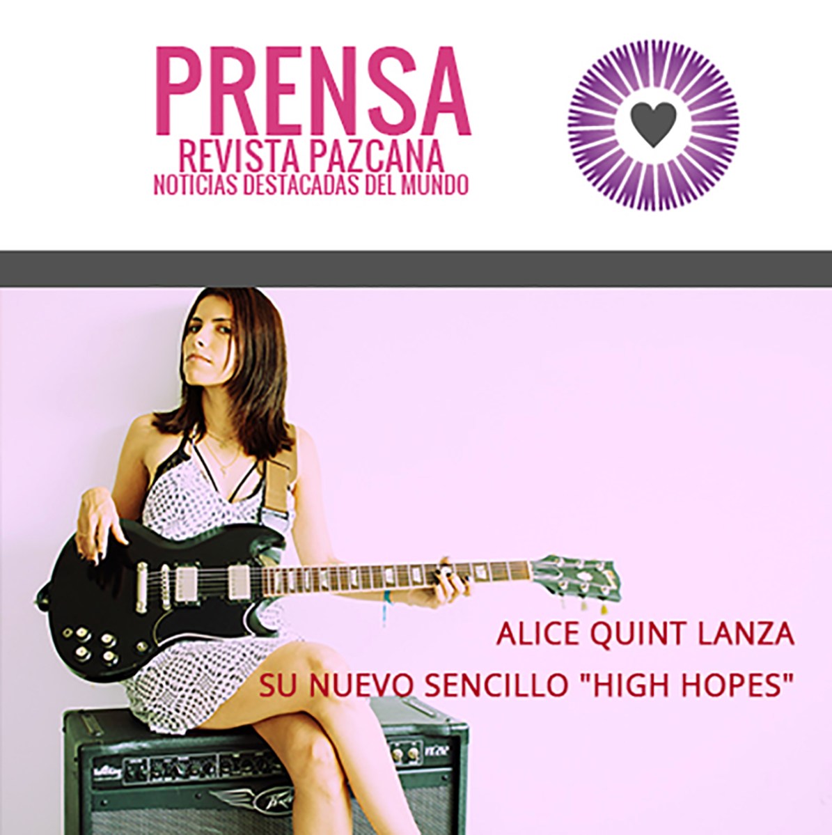 Alice Quint lanza su nuevo sencillo «High Hopes» – Revista Pazcana