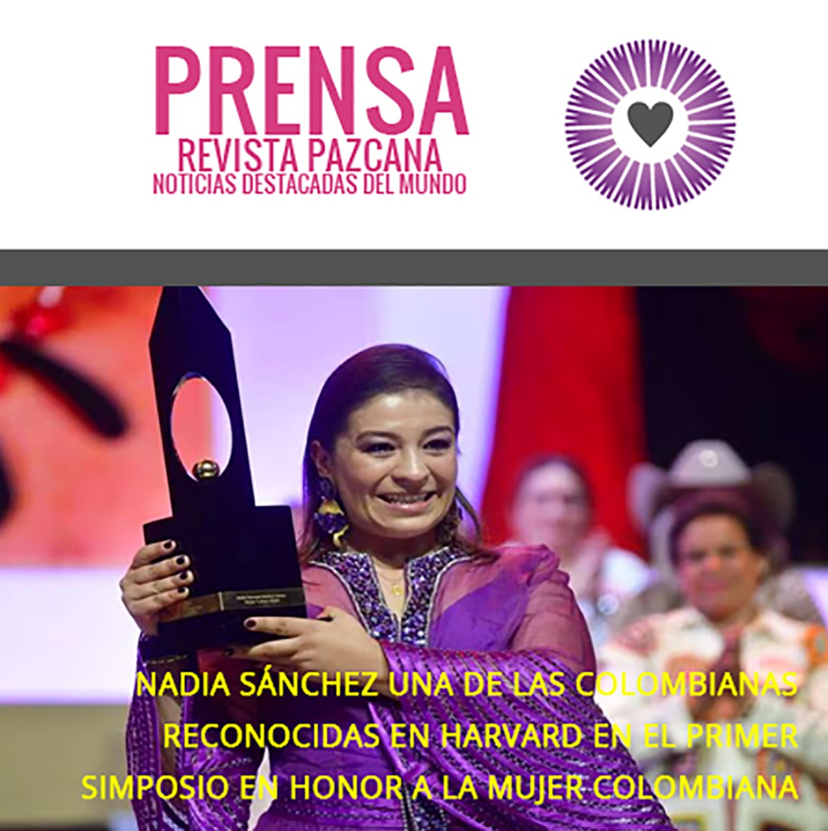 Nadia Sánchez una de las colombianas reconocidas en Harvard en el ...