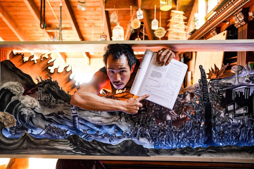 Benjamin Von Wong llega a la COP 16 con su instalación artística ‘Jenga ...